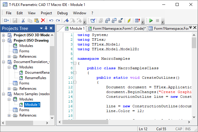 Creating Macros, Macro Editor